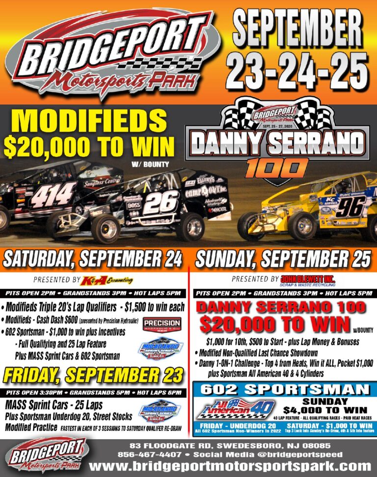 THE DANNY SERRANO 100 RETURNS NEXT WEEKEND! - Bridgeport Motorsports Park