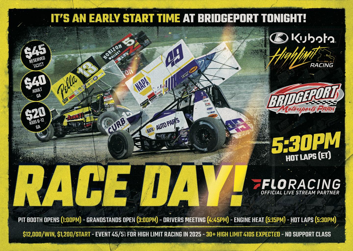 𝗘𝗔𝗥𝗟𝗬 𝗦𝗧𝗔𝗥𝗧 𝗧𝗜𝗠𝗘 𝗧𝗢𝗡𝗜𝗚𝗛𝗧! - Bridgeport Motorsports Park